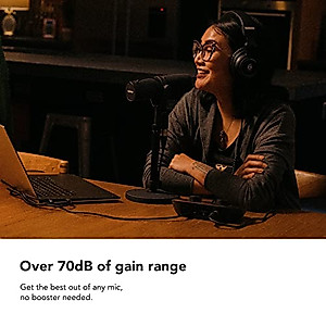 Focusrite Vocaster One — Podcasting Interface for Recording as a Solo Creator. Use Auto Gain, Enhance, and Mute for Easy Podcasting. Small, Lightweight, and Powered by Computer