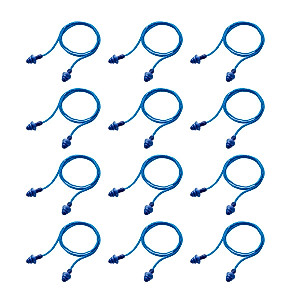 Luiswell Reusable Silicone Ear Plugs, 12 Pairs Noise Reduction Corded Soft Earplugs Sound Canceling Ear Plugs for Sleeping Swimming Shooting Hunting Traveling Concerts Musicians with One Carrying Case