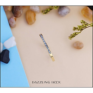 Dazzlingrock Collection 0.10 Cttw Alternate Round Blue & White Diamond Stackable Wedding Band for Women in 10K Yellow Gold, Size 6