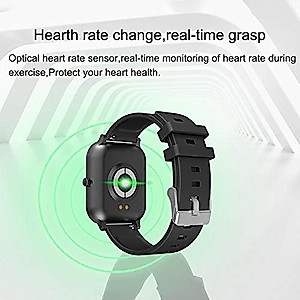 XXXDXDP Smart Watch Men Women Full Touch Heart Rate Blood Pressure Monitor Connect Smartwatch Fitness for iOS Android (Color : E)
