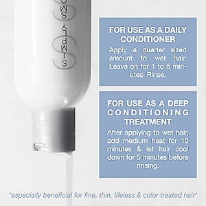 SIMPLY SMOOTH Xtend Deep Conditioner Lightweight Intense Conditioning Treatment Create Extreme Softness Restore & Repair Damaged, Keratin Depleted Hair Hydrate Dry, Color Treated Hair 8.5 Oz