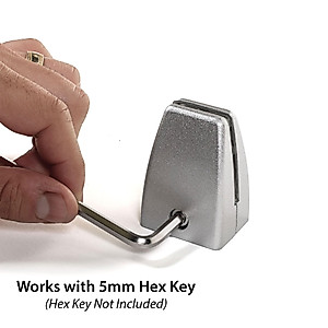 Aluminum Desk Partition Clamp for 1/8" to 1" Thick Panels (Pack of 2)