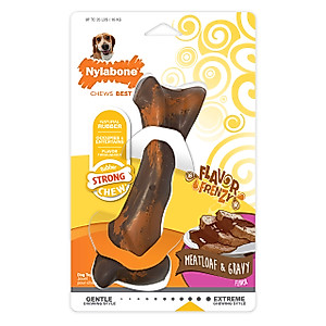 Nylabone Flavor Frenzy Strong Chew Toy Dog Toy Meatloaf & Gravy Medium/Wolf (1 Count)