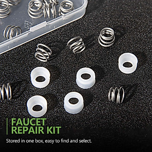 Litorange 30Pcs RP4993 Faucet Repair Kit, RP4993 Silicone Replacement Seats and 316 Stainless Steel Springs, Faucet Parts