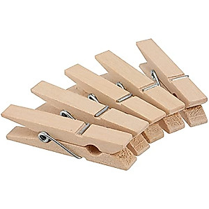 MANCHAP 200 Pack Natural Wooden Clothespins, Small Clothes Pins Wooden Clothes Pegs, Wood Clothing Pins Wooden Clips for Clothes, Photos, Crafts Display, 1.7 Inch Long