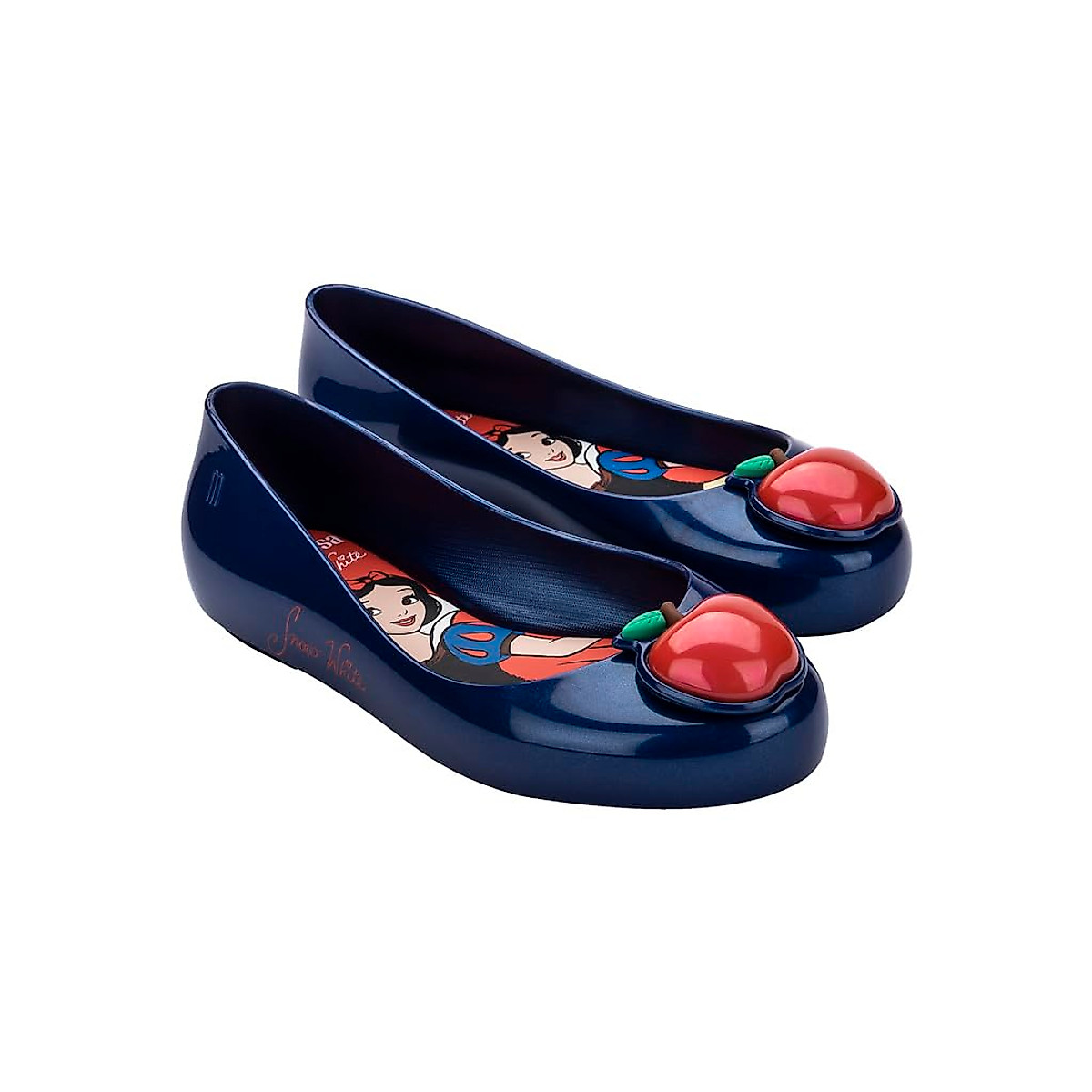 mini melissa Sweet Love + Disney Princess Ballet Flats for Kids, Snow White, 1