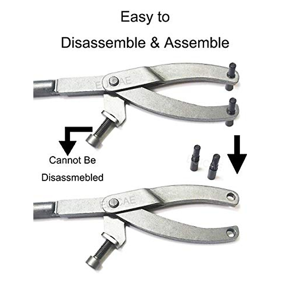 Spanner Wrench Clutch Wrench Adjustable Wrench Holder Hub Flywheel Sprocket Spanner Wrench Set Fan Clutch Removal Tool Tools Scooter Motorcycle Accessories (Type A+B)