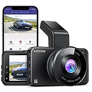 AZDOME M17 WiFi Dash Cam with APP 1080P FHD DVR Car Driving Recorder 3 Inch IPS Screen Dashboard Camera 150° Wide Angle, G-Sensor, Parking Monitor, Loop Recording, Super Night Vision
