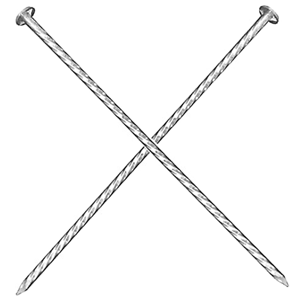 40 Pack - 10" Solid Galvanized Non-Rust Metal Garden Stakes, Spiral Landscape Edging Spikes/Anchors, for Paver Edging, Weed Barriers, Turf, House Construction, Carpentry Nail, Tent, Anchoring Spikes