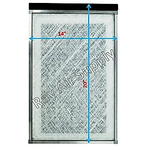 RAYAIR SUPPLY 14x20 MicroPower Guard Air Cleaner Replacement Filter Pads (3 Pack) White