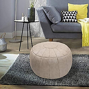 ROTOT Unstuffed Pouf Cover, Ottoman, Bean Bag Chair, Foot Stool, Foot Rest, Storage Solution or Wedding (Empty & New) (Mushroom)