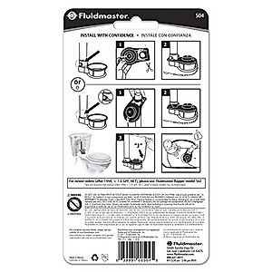 Fluidmaster 504 2-Inch Universal Chlorine Resistant, Long Lasting Flexible Frame Toilet Flapper , Red