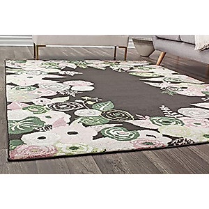 Rugs America Onyx & Pink Blooms Transitional Rug Royal Blossom Pink Onyx VA35C 2'0"X4'0" Area Rug