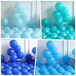 Under the Sea Party Decoration,162Pcs Mix Sky Royal Blue Balloon Arch Kit with Bubbles Starfish Octopus Jellyfish Foil Balloon for Sea Animal Ocean Theme Birthday Baby Shower Beach Pool Party Supplies