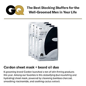 Cardon Signature Soothing Sheet Masks (4-Pack Each) | Korean Sheet Mask for Men and Women | Made with Cactus Extract | Couples Spa Night-In | Full Face Mask and Half Mask for Men