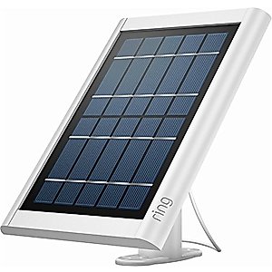 Ring Solar Panel (1st Generation), 2.4W, Barrel Plug Connector - for Spotlight Cam Battery and Stick Up Cam Battery - White