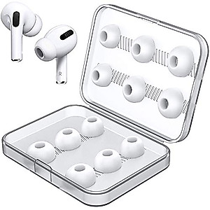 Link Dream 12 Pieces Replacement Ear Tips for AirPods Pro/AirPods Pro 2 Silicon Ear Buds Tips with Portable Storage Box (S/M/L) (6 Pairs)