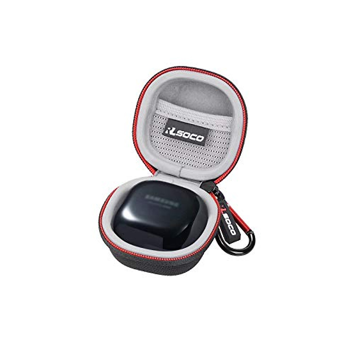 RLSOCO Carrying Case for Samsung Galaxy Buds 2 Pro/Galaxy Buds Pro/Galaxy Buds Live/Galaxy Buds 2 True Wireless Earbuds (Black)