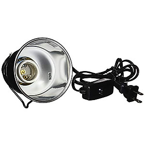 Zoo Med Nano Dome Lamp Fixture, Silver