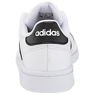 adidas men's Grand Court Sneaker, White/Black/White, 11.5 US