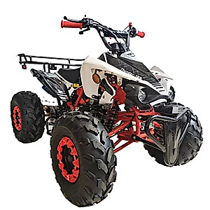 X-PRO 125cc ATV with Automatic Transmission w/Reverse, LED Headlights, Big 19"/18" Tires! (Black, Factory Package)