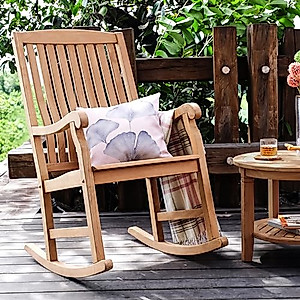 Cambridge Casual Vermont Teak Wood 3 Piece Patio Rocking Conversation Set