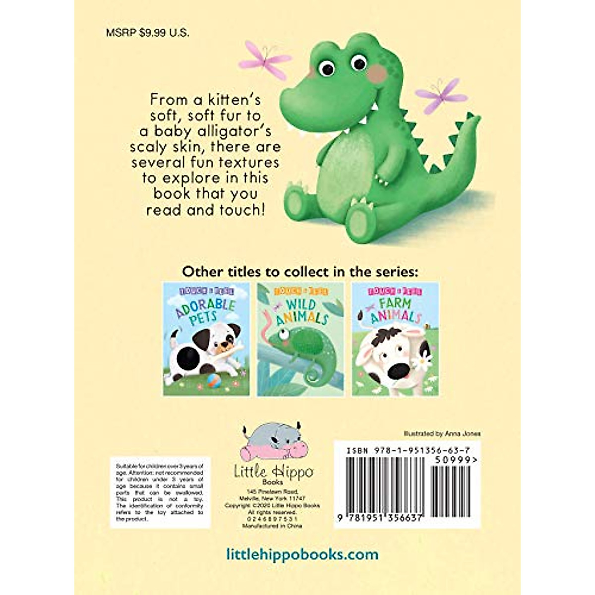 Baby Animals: A Touch and Feel Book - Children's Board Book - Educational