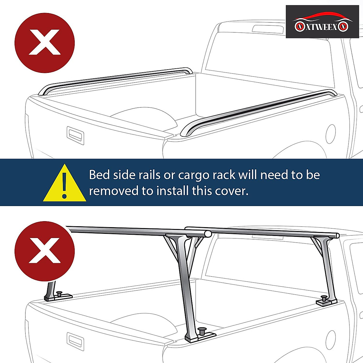 XTWEEX Soft Roll Up Truck Bed Tonneau Cover Fits 2016-2024 Toyota Tacoma (NOT for Trail Special Edition with Storage Boxes) Fleetside 5FT Bed