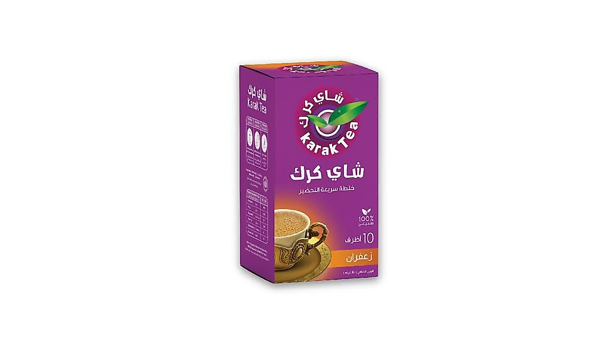 KARAK TEA Premix Powder Sachets - Smooth Saffron-Flavored Tea