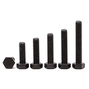 M8 x 20 mm (20 pcs) Hex Bolts Hex Screws, Black Oxide Finish Hexagon Head Bolts, 12.9 Grade Alloy Steel, Full Thread, Machine Thread