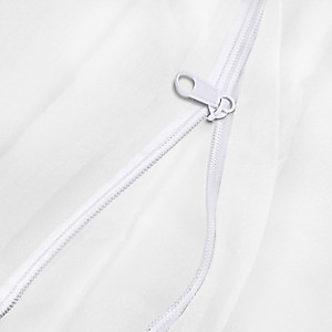 3Pcs Duvet Cover Set, Full/Queen Size, Red Solid - 100% Egyptian Cotton 800 Thread Count Duvet Cover with Zipper & Corner Ties