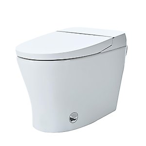 HbasdLH "Smart Bidet Toilet with Adjustable Heated Seat, High-End Compact Dual Flush Toilet 1/1.28 GPF