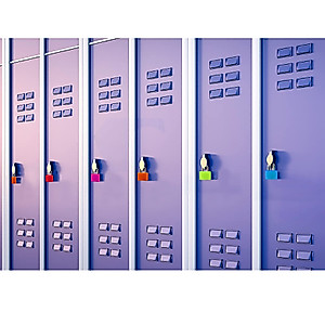 Cinvo 6 Pcs Metal Padlocks with Keys Suitcase Locks Colorful Mini Locks for Suitcase Schoolbags Backpack Luggage Gym Diary Jewelry Box (Solid Brass Lock Coated with ABS to Resist Rust, 1.2×0.9Inch)