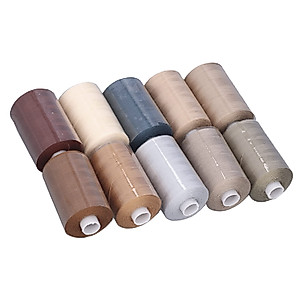 PESUMA Colorful Sewing Machine Thread Set - 10 Gray Series Polyester Embroidery Tools with Excellent Tensile Strength - Sewing Thread for All Your Sewing Projects