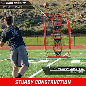 GoSports 8 x 4 ft Football Throwing Target Net - Red