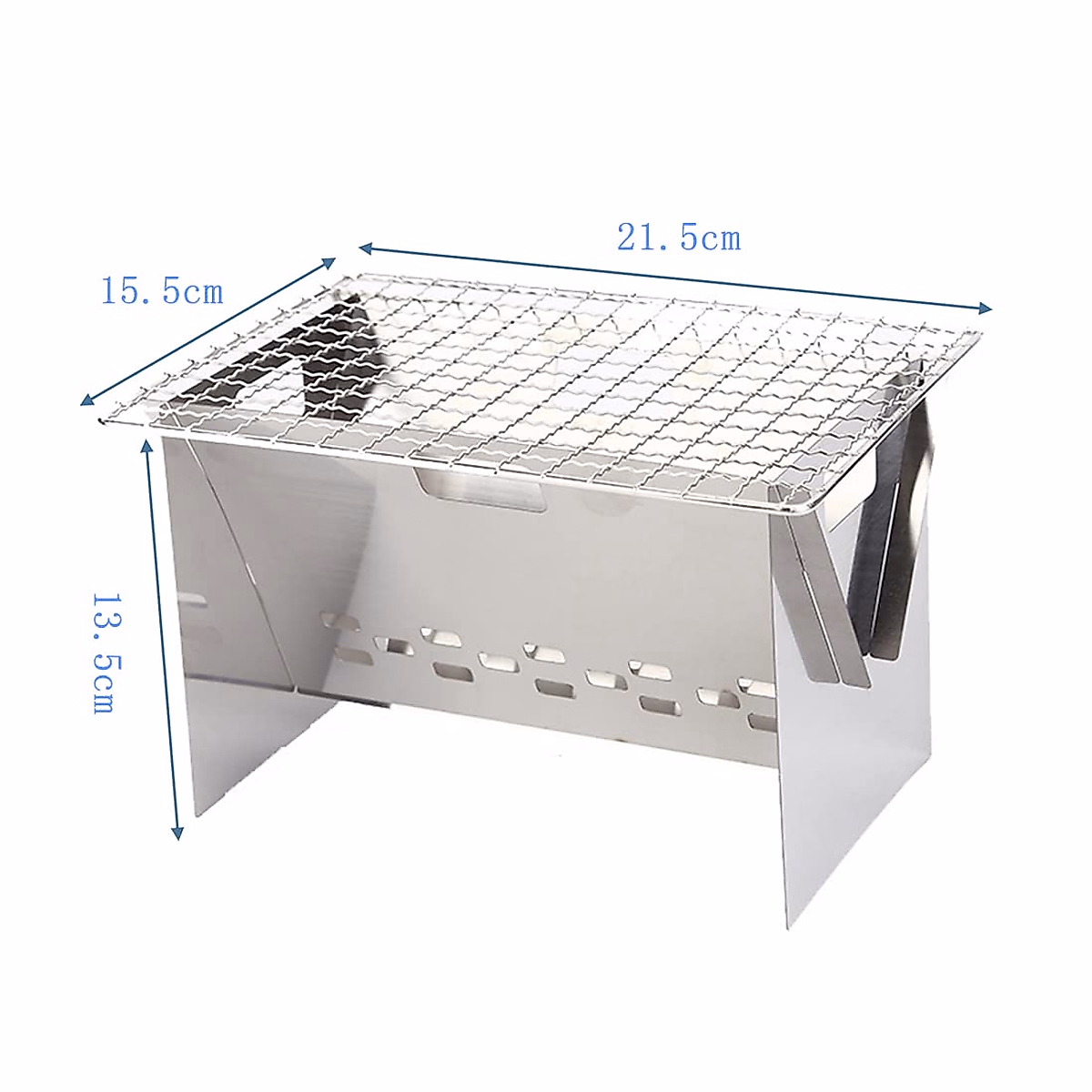 EROUGE Portable Mini Camping Grill,Folding Outdoor Campfire Grill Cooking for Picnics Fire Pit Feeds 2 People and fits in Your Backpack. Designed for Hiking,Tailgating
