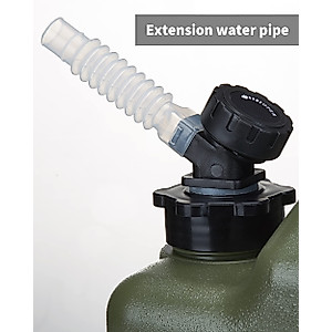 UPWOIGH 5 Gallon Water Jug, Camping Water Container, Truly No Leakage Water Storage, Large Military Green Water Tank,BPA Free Portable Emergency Overlanding Gear for Outdoors Hiking