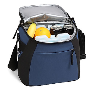 AIRBUYW Lunch Cooler bag, 12 Can Insulated Heat Sealed PEVA Lining Reusable Cooler For Men Women Work Adult