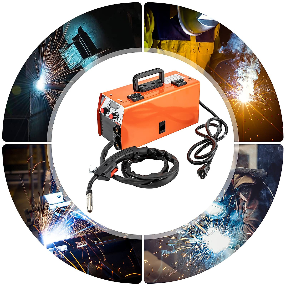 110/220V Welding Machine MIG/Lift TIG/ARC 3-in-1 Welder Machine Kits 135A Flux Core Welder MIG Welding Machine