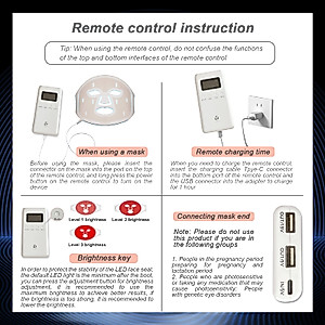 Led Face Mask Light Therapy, Red Light Treatment for Face, Light Therapy Mask, 7 Led Light Therapy Facial Skin Care Masks, Reduce Acne wrinkles, PDT - LLLT - Facial Steam Therapy Japanese Technology