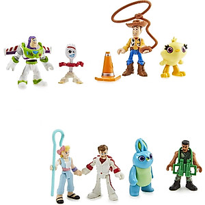 Fisher-Price Imaginext Preschool Toys Disney Pixar Toy Story 11-Piece Deluxe Figure Set, Buzz Lightyear & Woody, Pretend Play Kids Ages 3+ Years