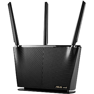 ASUS WiFi 6 Router (RT-AX68U) - Dual Band Gigabit Wireless Router, 3x3 Support, Gaming & Streaming, AiMesh Compatible, Included Lifetime Internet Security, Parental Control, MU-MIMO, OFDMA