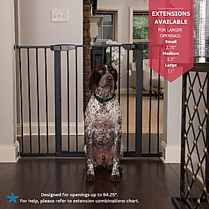 Cardinal Gates XTPPG Extra Tall Pressure Mounted Baby Gate - Adjustable Indoor Dog Gate - 36 Inch Tall Steel Safety Gate for Kids & Pets - 29.5 to 32.5 Inches Wide - Black