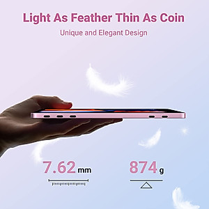 SVANTTO Pink Portable Monitor, [2022 Latest] Pink FHD 15.6'' Portable Screen for Laptop 400Nits Brightness Travel Monitor, 100% sRGB 1080P Laptop Monitor Extender for MacBook Xbox PS5 with HDMI Cable