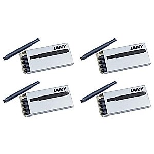 LAMY Black T10 Fountain Pen Ink Cartridges 4 Packs (LAM-T10-BLK4PAC)