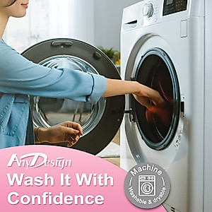 AnyDesign Easter Spring Kitchen Towel Gray Farmhouse Easter Bunny Rabbit Floral Dish Towel 18 x 28 Inch Rustic Hand Drying Tea Towel for Cooking Baking Cleaning Wipes, Set of 2