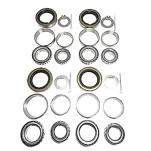 (Set of 4) WESTERNPRIME 3500 LB Trailer Tandem Axle Bearing Kits L68149 L44649 Grease Seal 10-19 I.D. 1.719'' for #84 Spindle