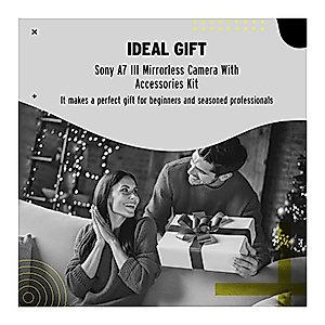 Sony a7 III Full-Frame Mirrorless Camera with 28-70mm Lens Bundle with Lens, Microphone, Memory Card, Case, Cable, Accessory Kit, Battery (2-Pack) and Dual Charger, and Art Suite v.3.0 (9 Items)
