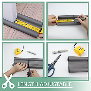Door Bottom Sealing Strip Removable and Washable Under Door Draft Stopper Home Dorm Bedroom Sound Proof Noise Reduction Door EVA Draft Stopper Gray