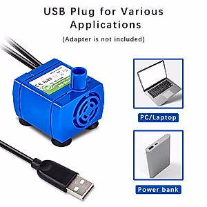 Cat Water Fountain Pump, Pet Water Fountain Pump Replacement Pump DR-DC160 Motor for for Round, Cubic, Flower Cap Cat Fountain